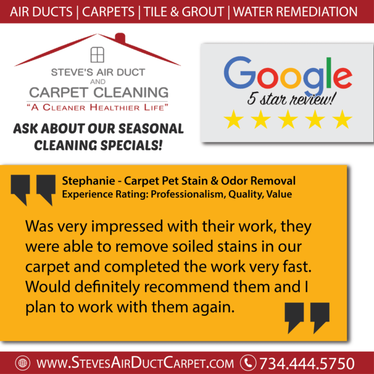 Ann Arbor 48105 | Carpet Cleaning Services - Steve's Cleaning Service
